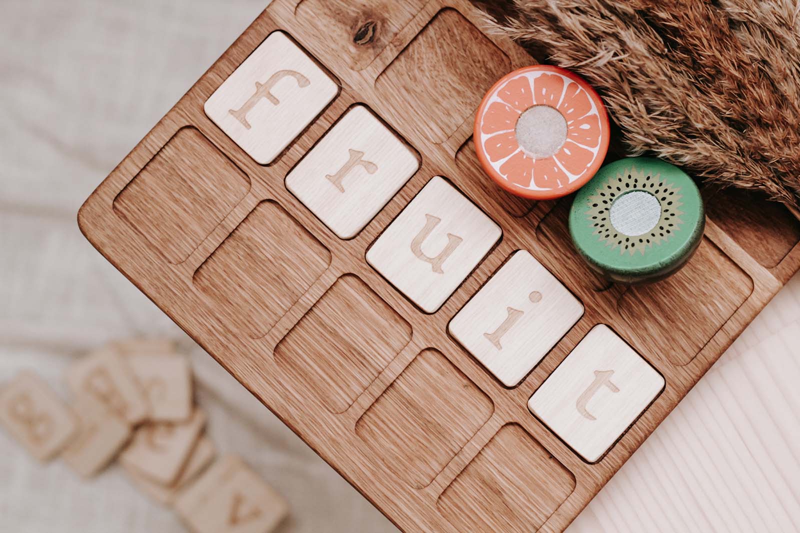 Reversible Alphabet Board with 2 Lowercase Letters Set + Extra Holding ...