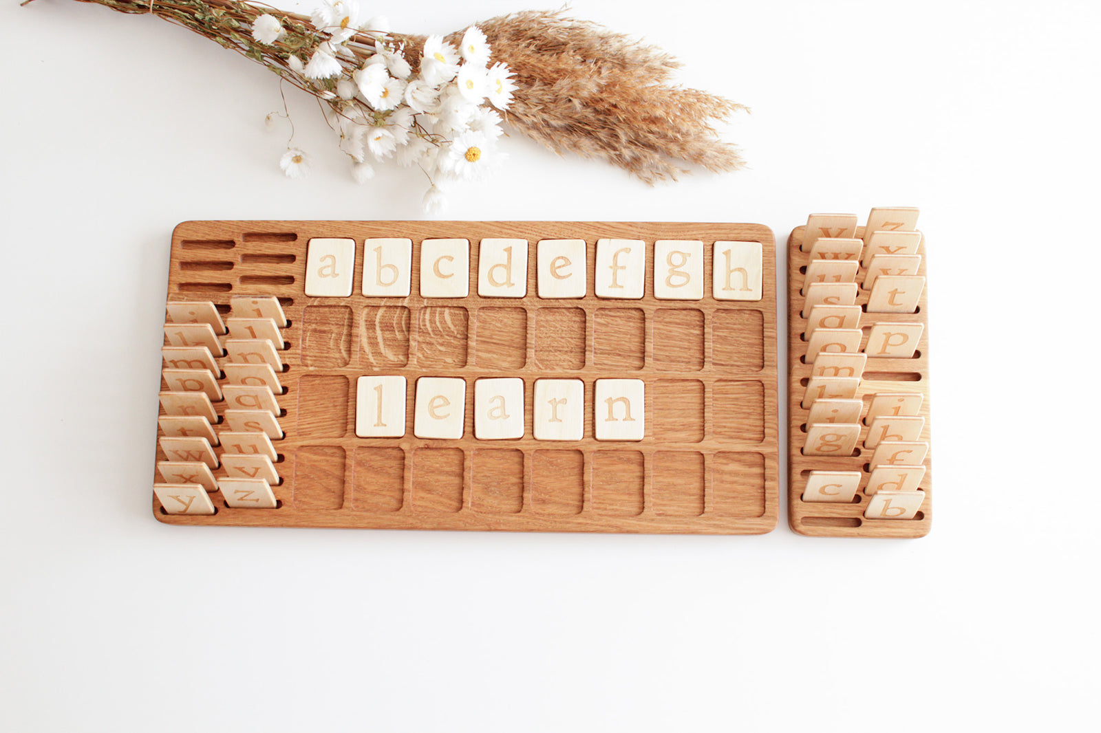 Large Alphabet Board with 2 Lowercase Letters Set + Extra Holding Tray ...